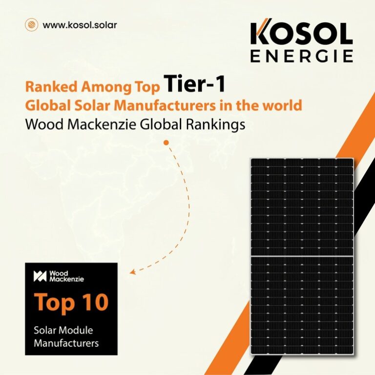Kosol Energie Joins Tier-1 Solar PV Elite Globally